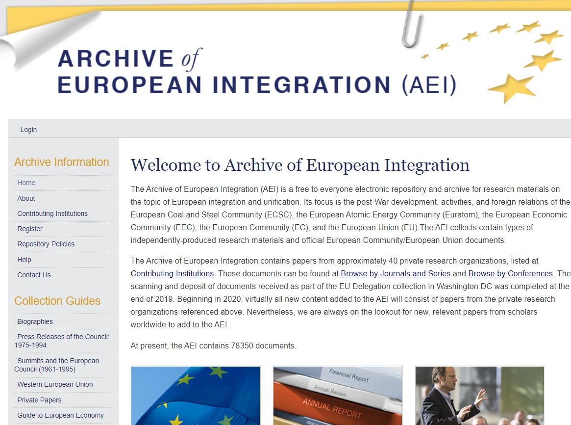 AEI – Archive of European Integration – ARSUNIVCO