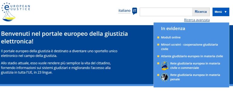 E-Justice portal – il portale europeo della giustizia elettronica ...